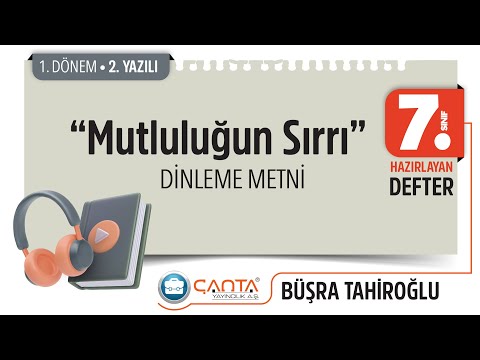 7. Sınıf Hazırlayan Defter Dinleme Sınavı - Mutluluğun Sırrı