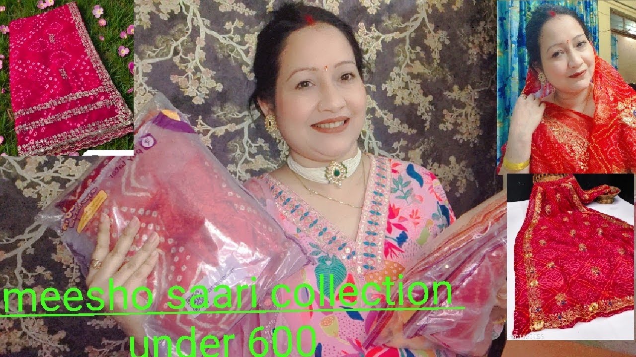 Meesho saari collection Haul/budget friendly saari/party wear saree ...
