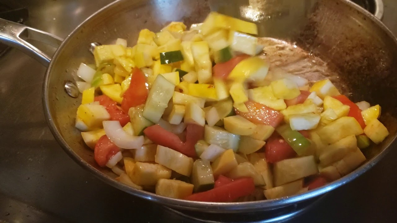 Dinner: Yellow squash, Cucumber with Eggplant - YouTube