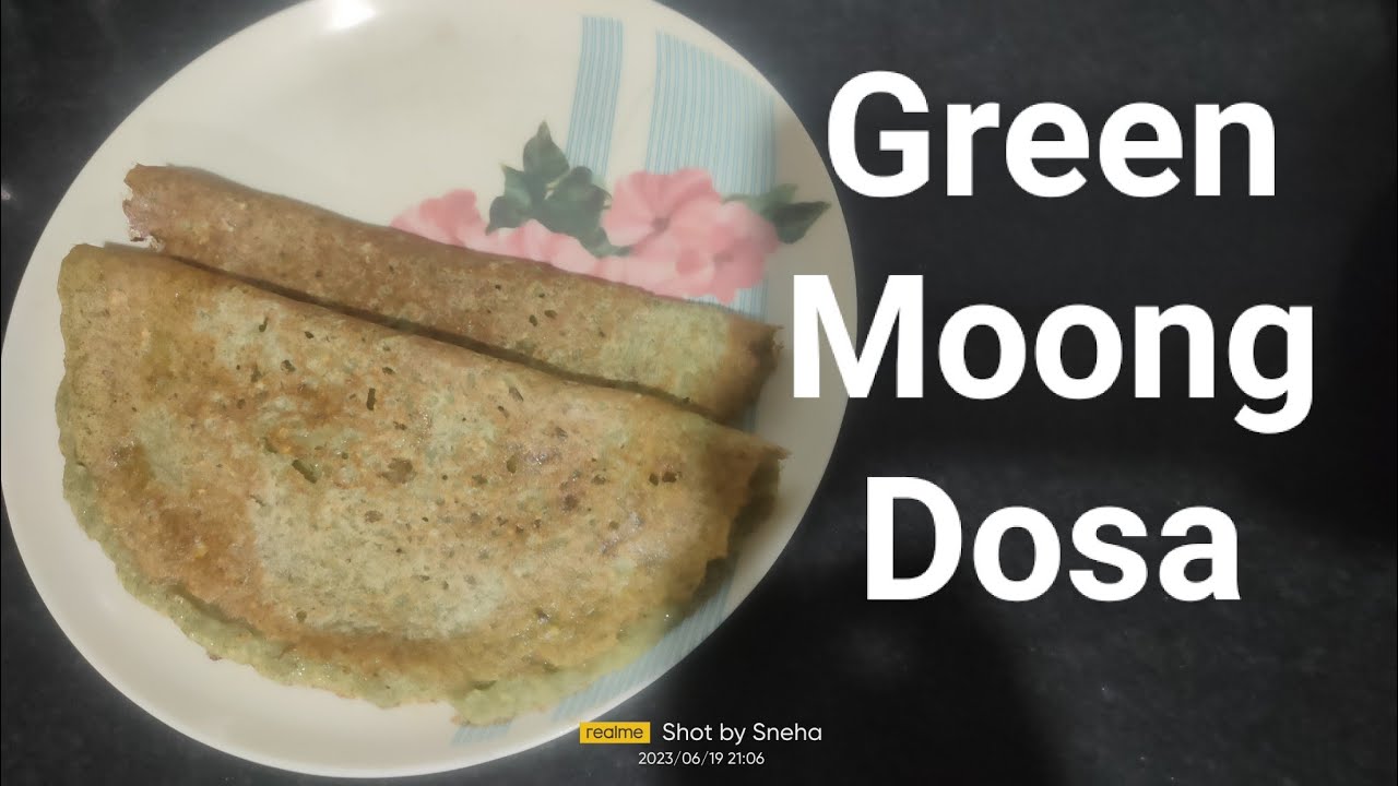 Green Moong Dosa | sprouts dosa | healthy breakfast recipe|green moong ...