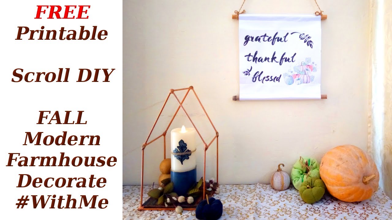 Free Printable & DIY Tutorial for Modern Fall Farmhouse Scroll MomDas ...