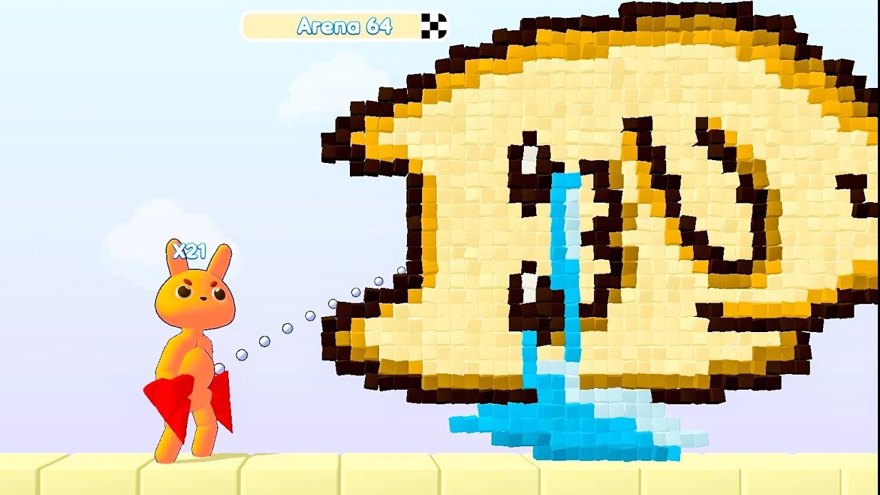 angry bunnybreaks the crying cat in the game Wall Crusher Hero - YouTube