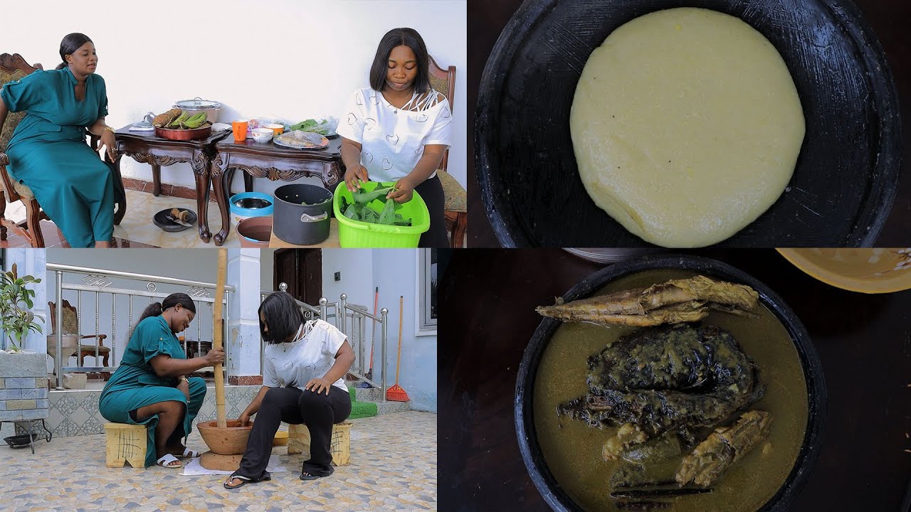 MAAME AMA COME AGAIN PREPARED NKATEKONTO AND FUFU GHANAIAN LOCAL FOOD 🥘 ...