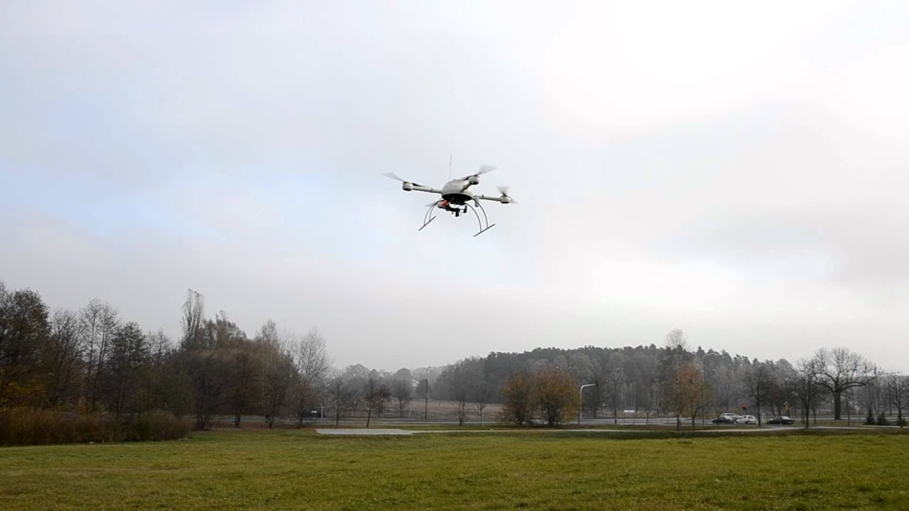 UAV microdrone md4-1000 landing - YouTube