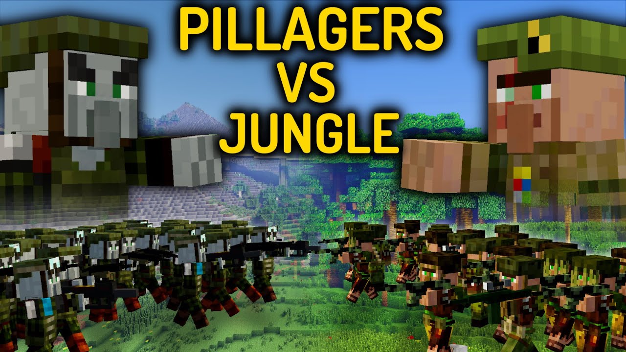 PILLAGERS VS JUNGLE VILLAGERS - Biome Wars - YouTube