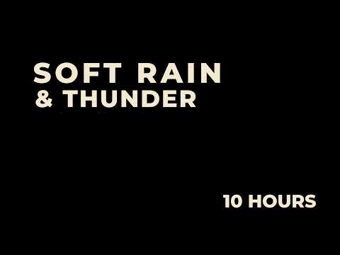 Rain + Thunder for Sleep 🌙 Dark Screen Ambience (10 Hours)