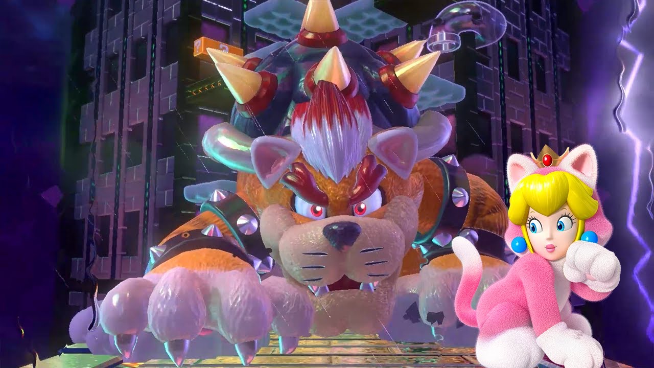 Super Mario 3D World - Final Boss - When Bowser is a Big Cat (Castle ...