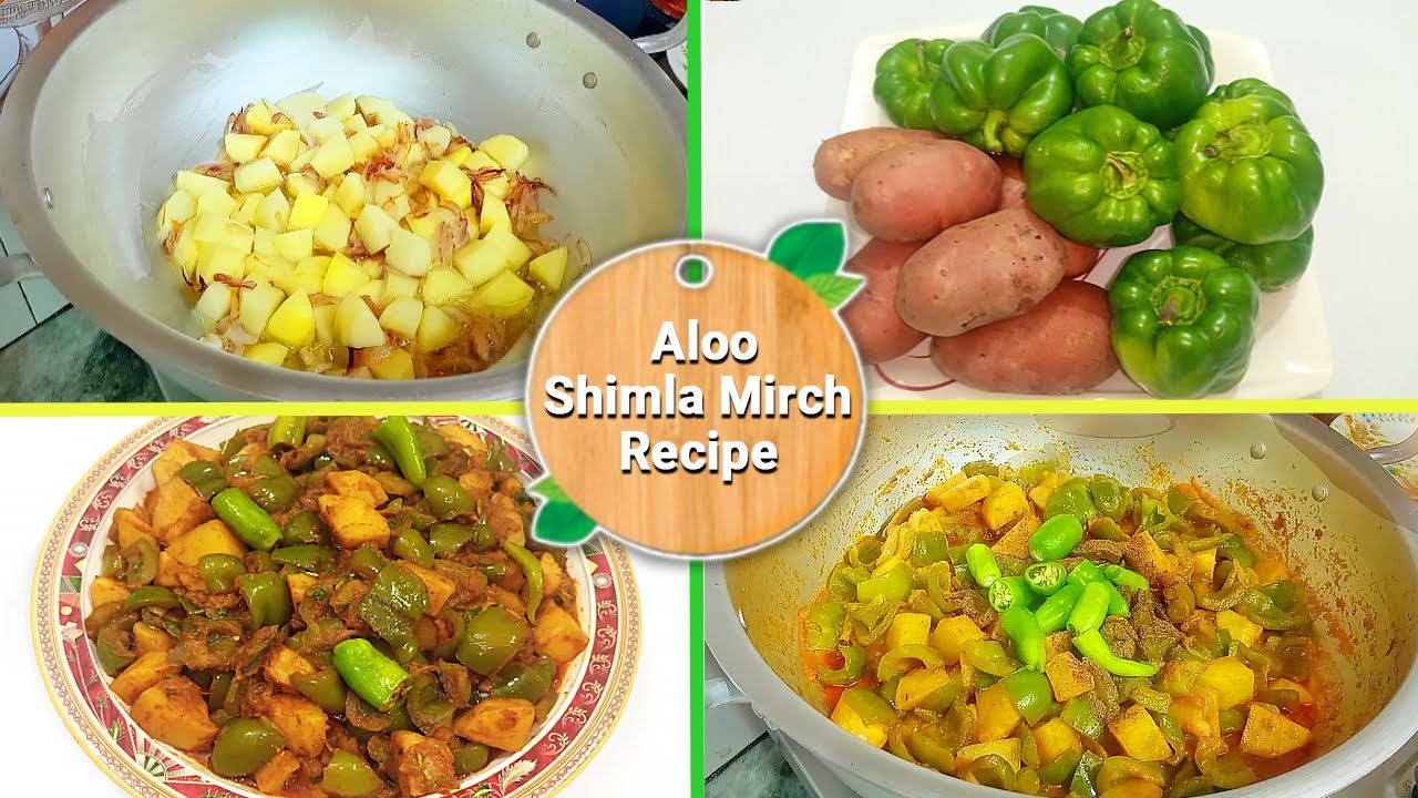 Aloo Shimla Mirch Recipe 🥔🥗 (Potato Capsicum)for Beginners,Aloo Shimla ...