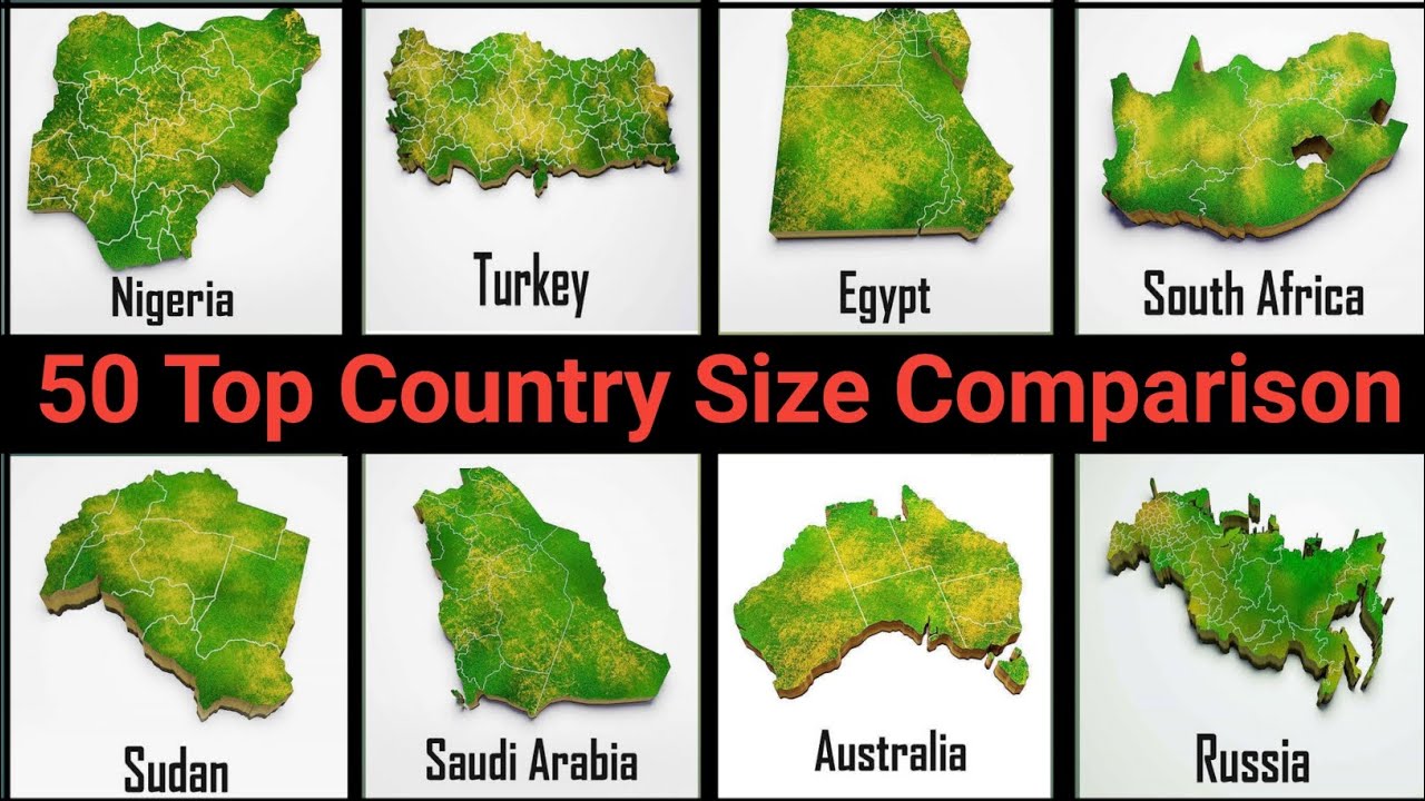 50 Top Country Size Comparison - YouTube