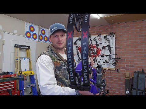 NEW Hoyt Concept X 37 target bow review, speed test, and shooting at 50 yards