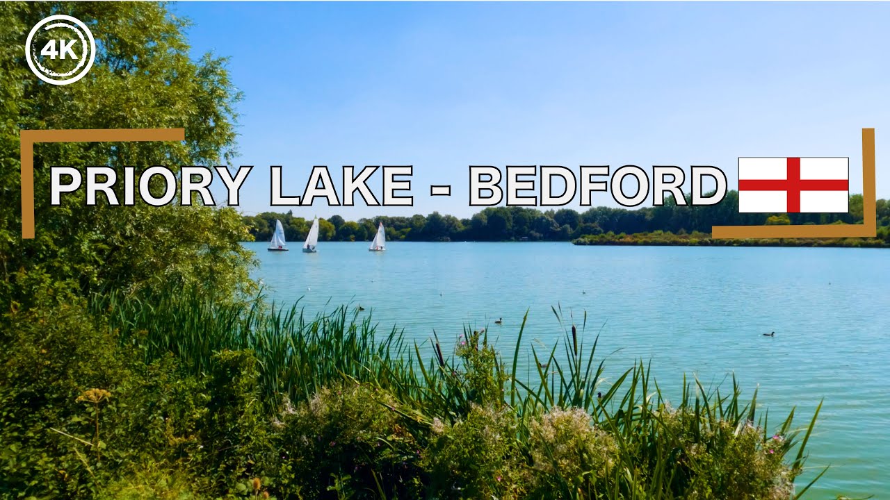 Priory Lake - Bedford, England | 4K Virtual Walking Tour: Lake View ...
