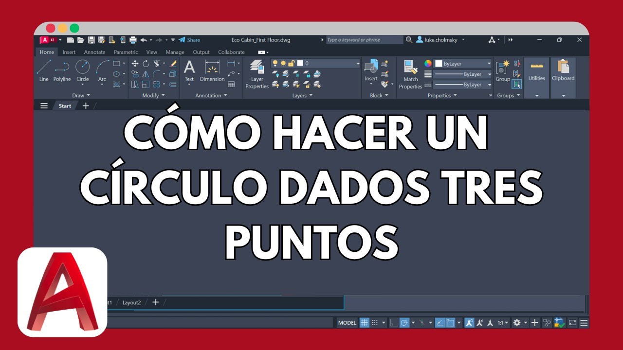 Cómo hacer un círculo o una circunferencia en AutoCAD dados 3 puntos ...