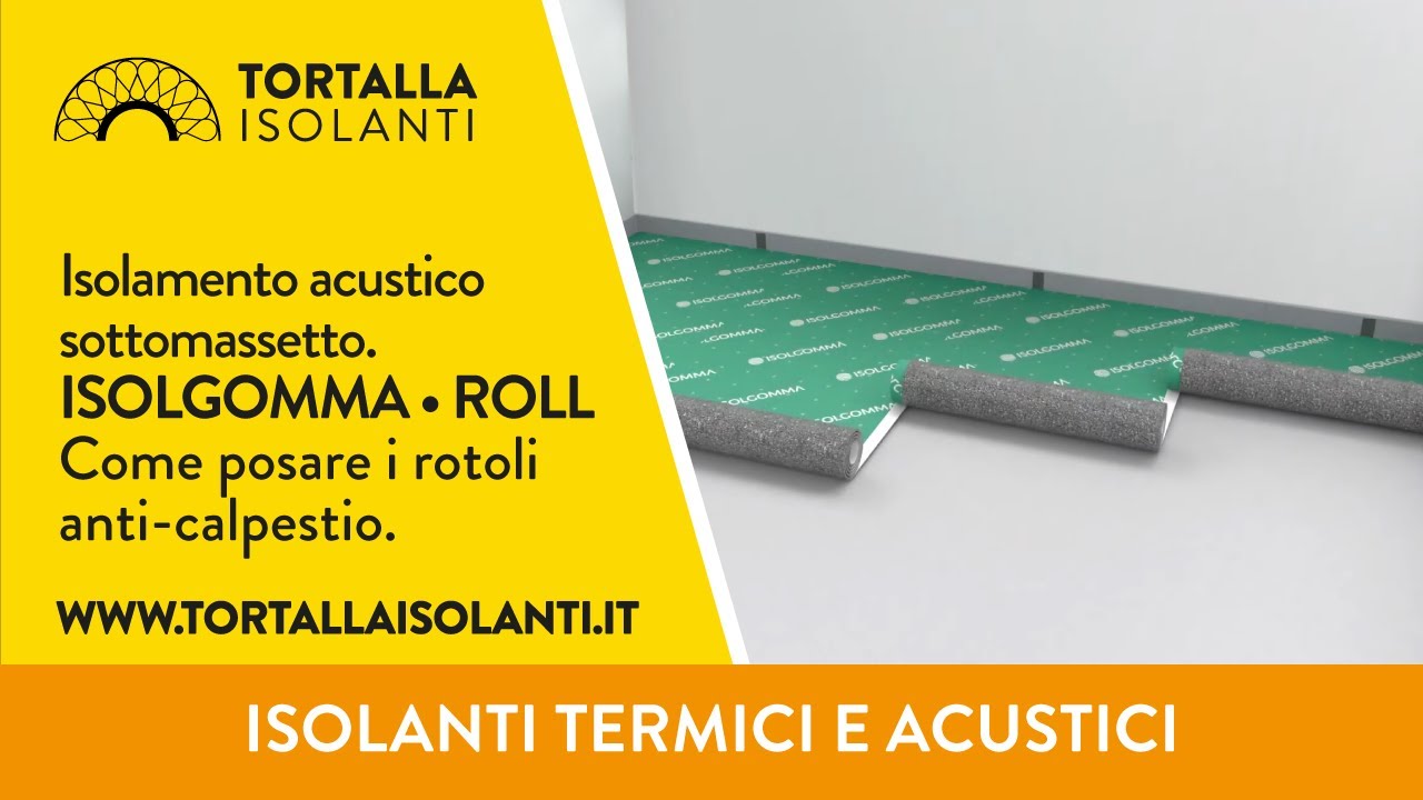 ISOLGOMMA ROLL Come posare i rotoli anticalpestio - YouTube