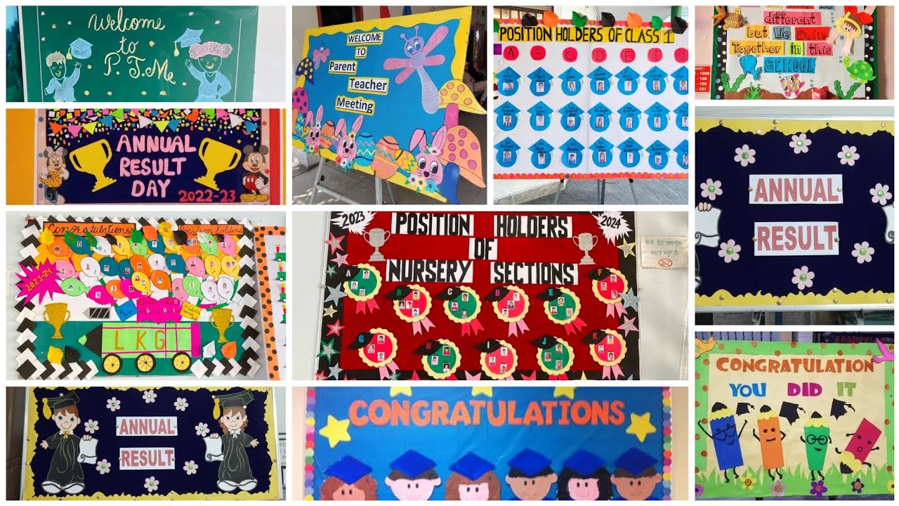 Result Day board decoration ideas 💫 PTM board decoration ideas 💫 Annual ...