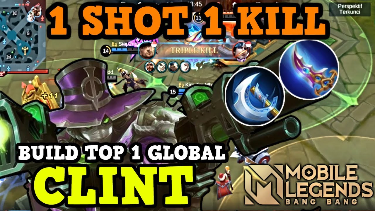 CLINT GAMEPLAY BUILD TERSAKIT 2023 ! EXP & GOLD LANE GAK BERKUTIK ...
