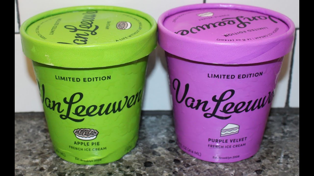 Van Leeuwen Ice Cream: Apple Pie & Purple Velvet Review - YouTube