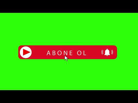 4K Türkçe Youtube Abone Ol Animasyonu  I Telifsiz Kullanılabilir #greenscreen #animation