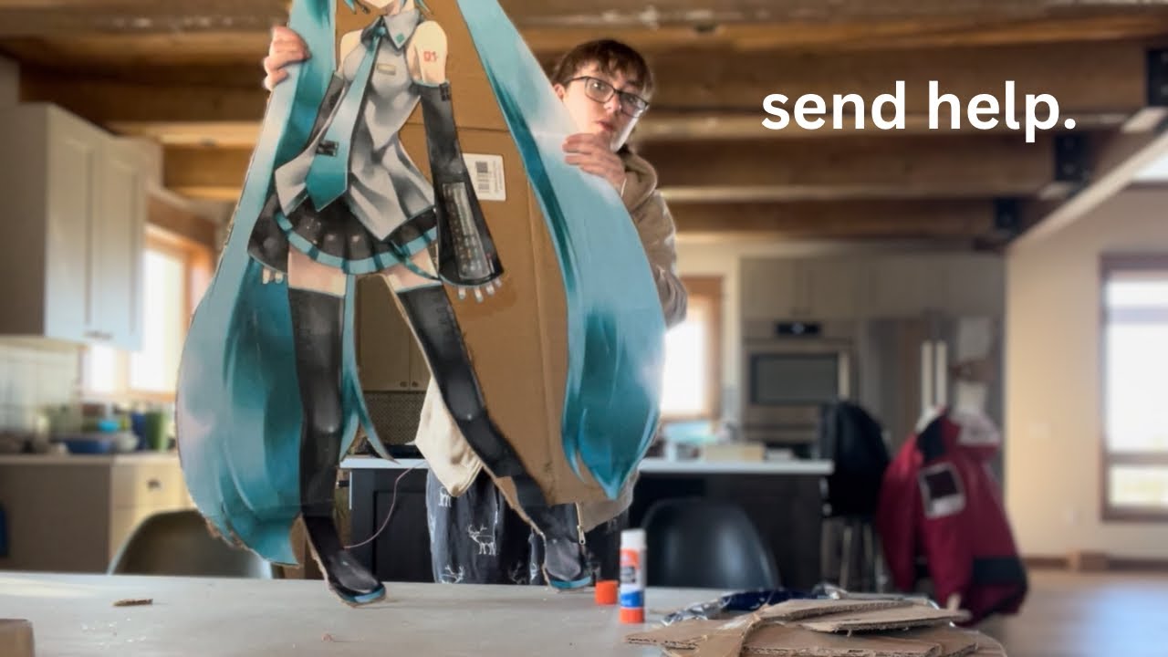 idiot DIYs an anime cutout (GONE STUPID) - YouTube