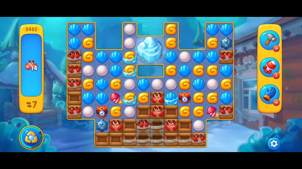 Fishdom Easy Level 3492 (with ingame lightning and bomb boosters ...