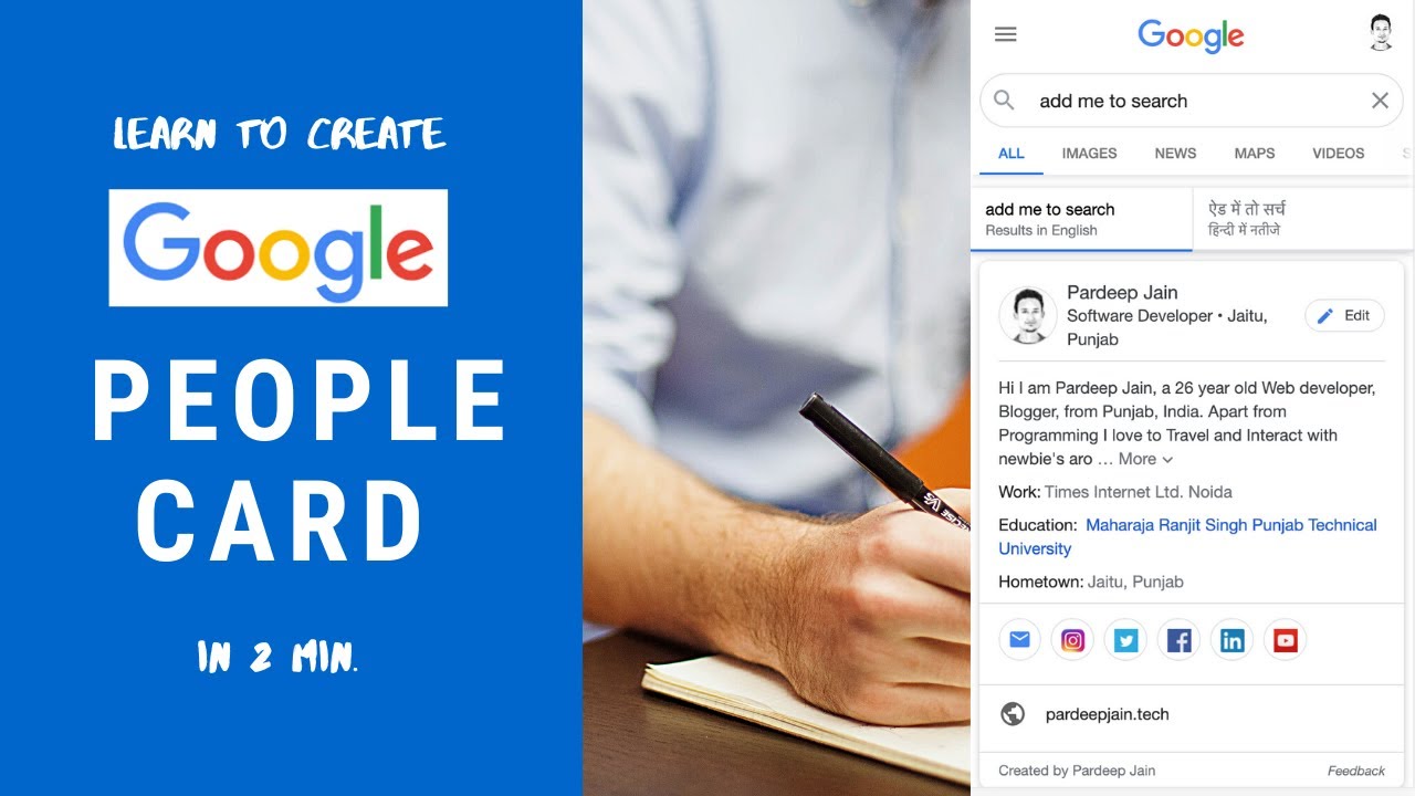 Google People Card | How to create Google Search Card within 2 min ...