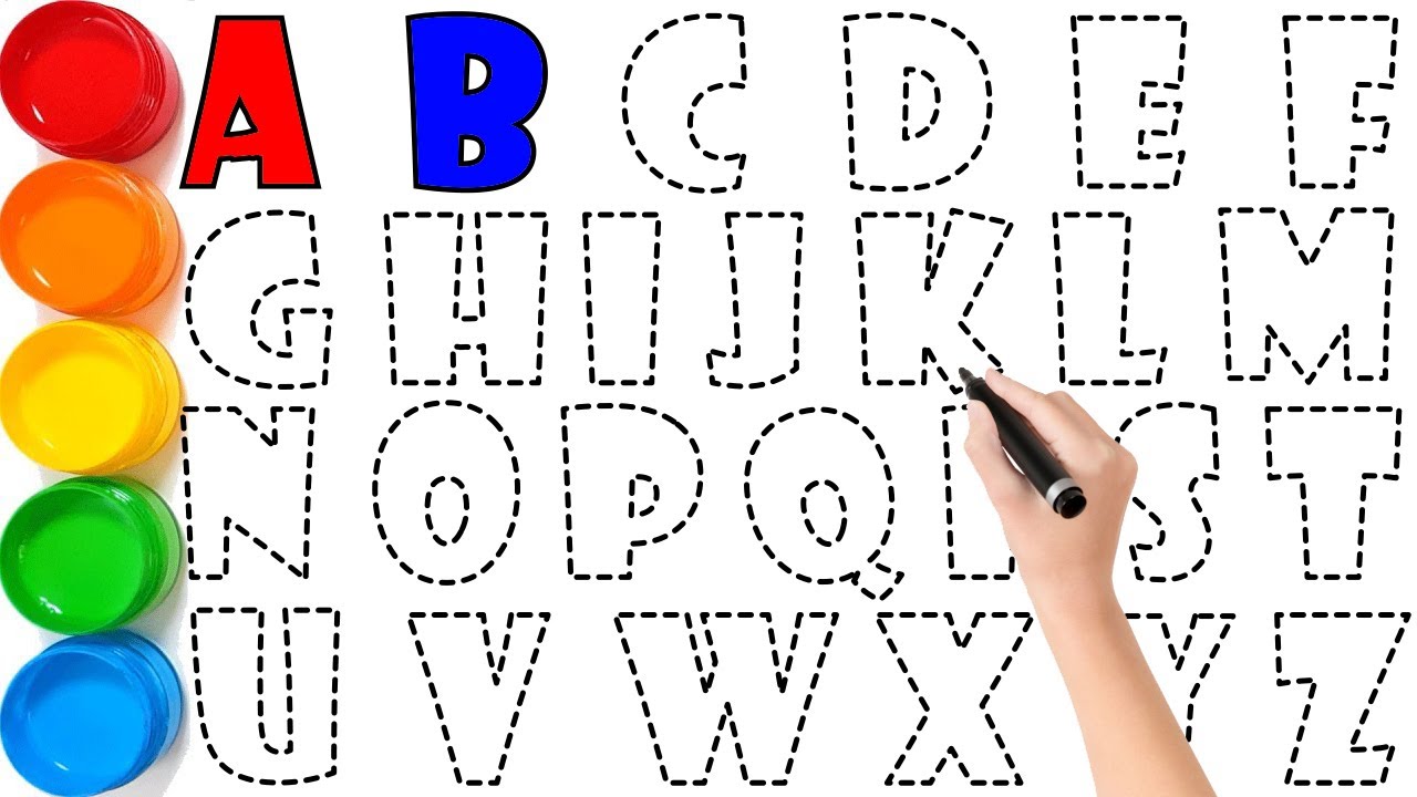 ABC for Kids Easy Step by Step Drawing and Painting for Kids // Ks Art ...