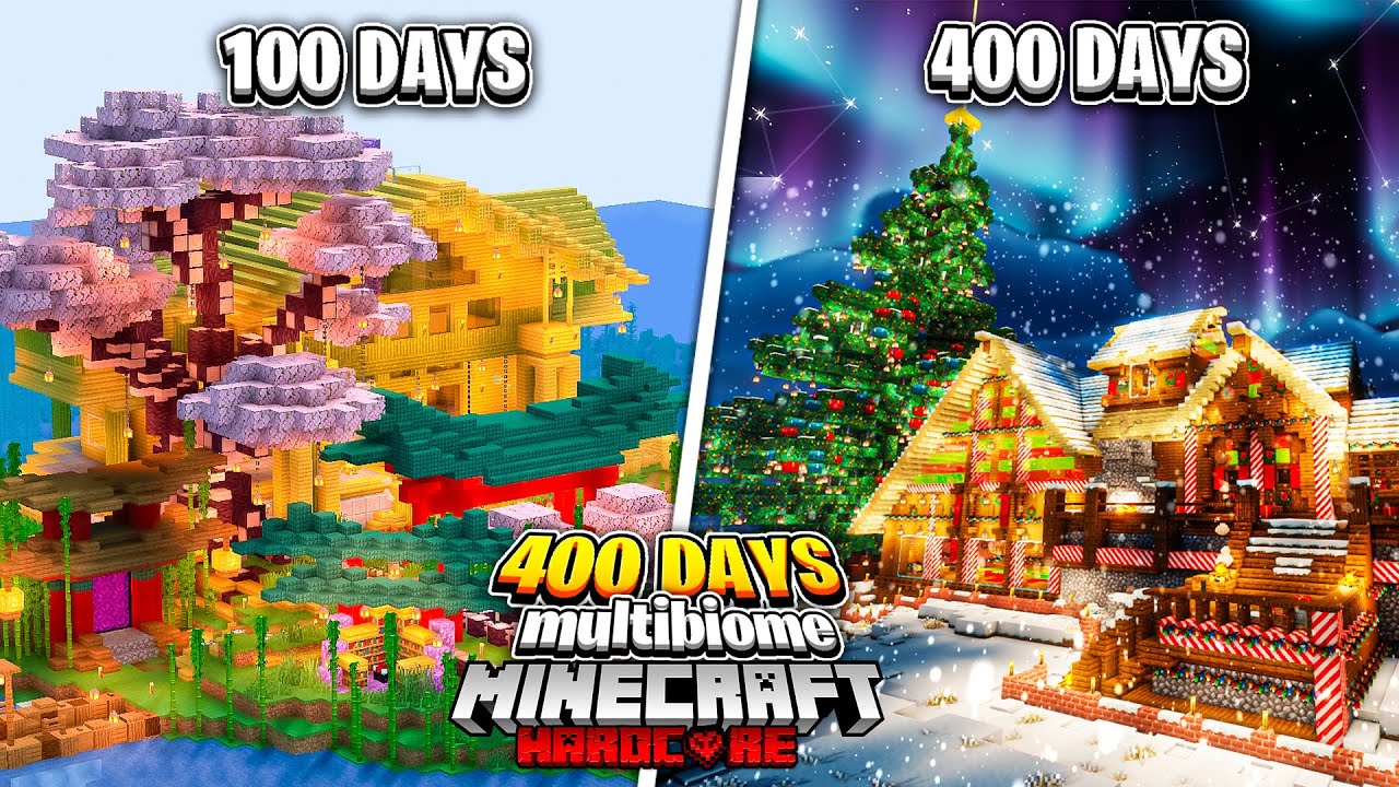 I survived 400 Days in 4 seasons in Minecraft Hardcore and Here's What ...