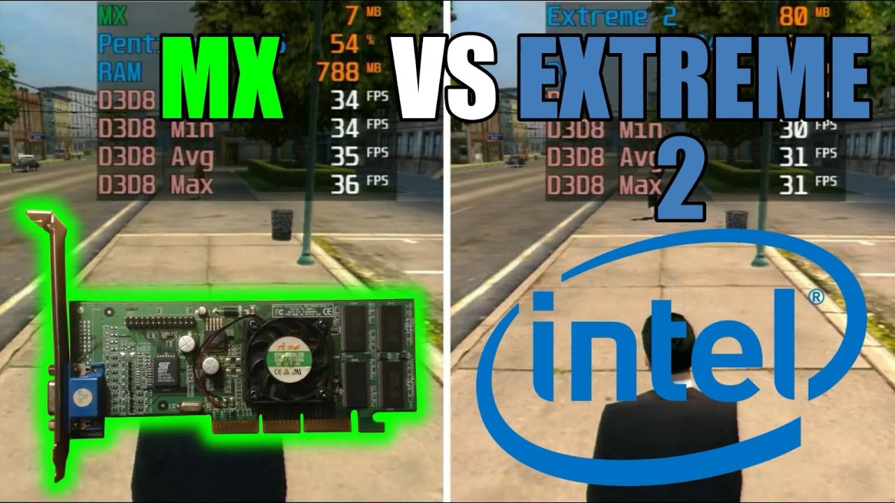 GeForce2 MX vs Intel Extreme Graphics 2 Test In 4 Games (No FPS Drop ...