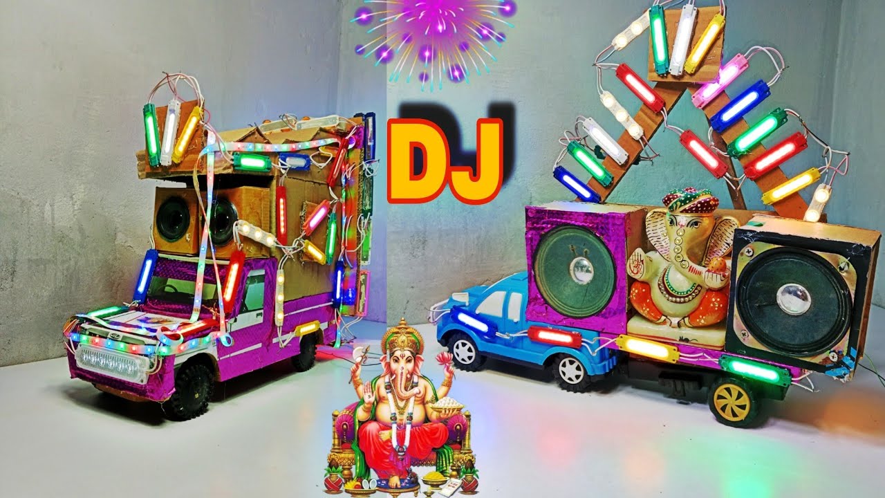 Diy Mini Dj Truck At-home Big dj loading Dj project kese banaye Dj gadi ...
