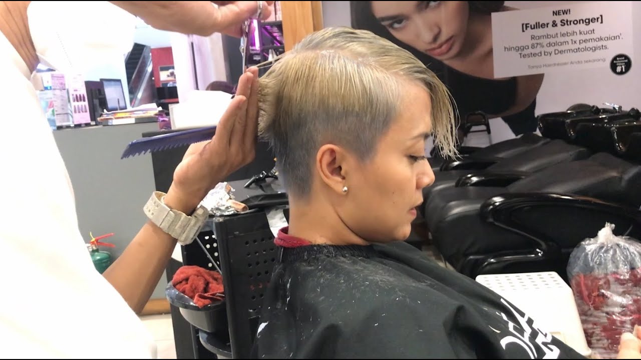 BLEACH, COLOUR, AND PIXIE CUT IN HAIR SALON - PART 4 - YouTube
