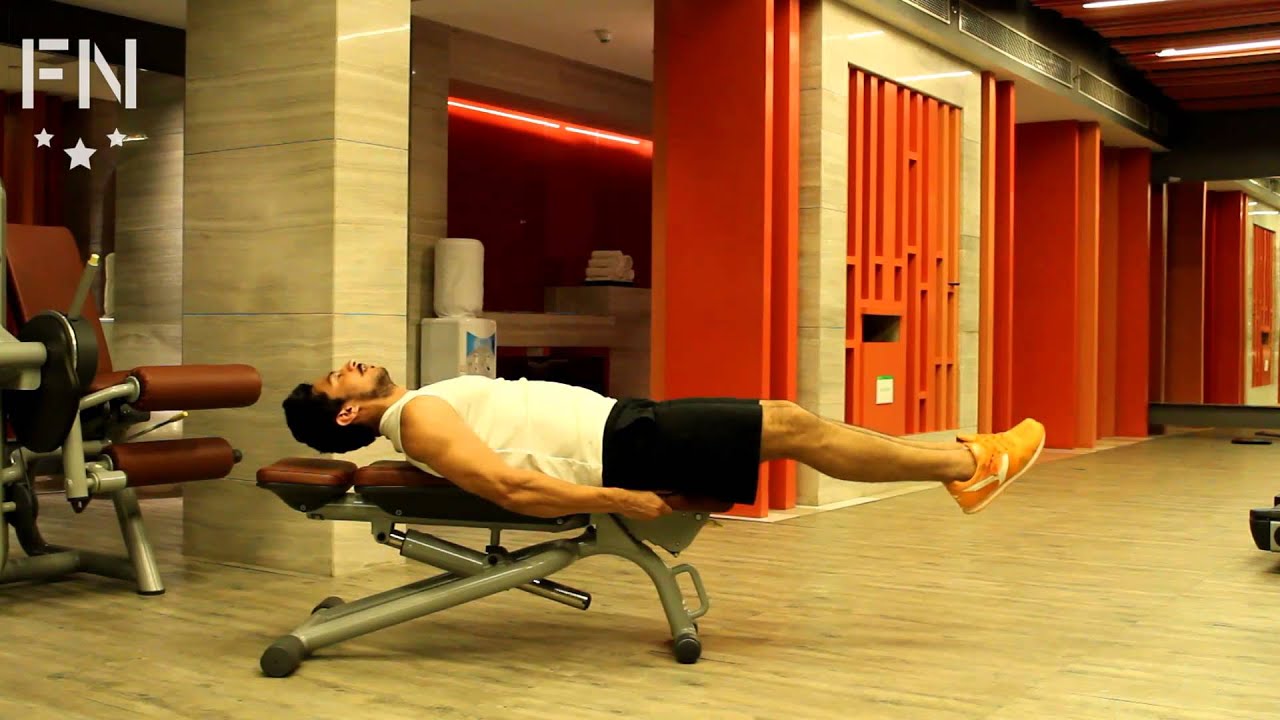 Leg Raises on Bench - YouTube
