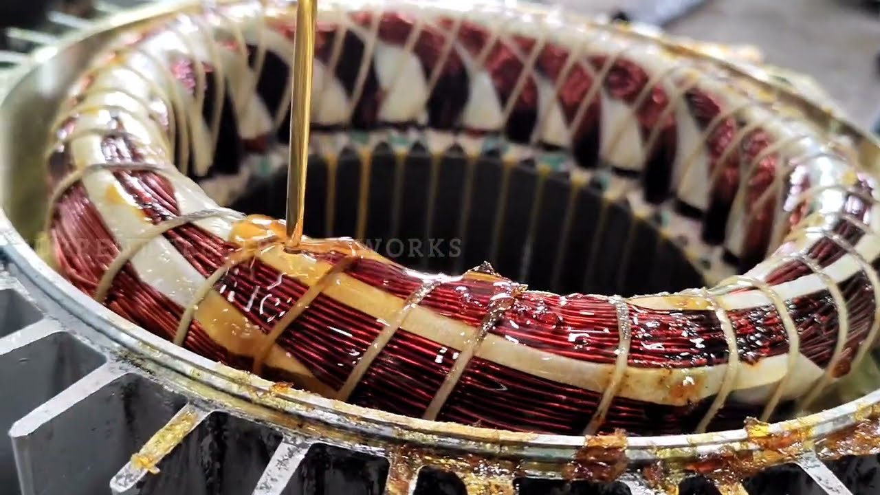 Motor Coil Rewinding 11/1.7KW , Brand : ABM , 450/2860 RPM . - YouTube