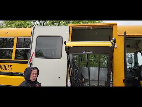 Sam getting home from school & off the school bus lift 4.28.23 ...