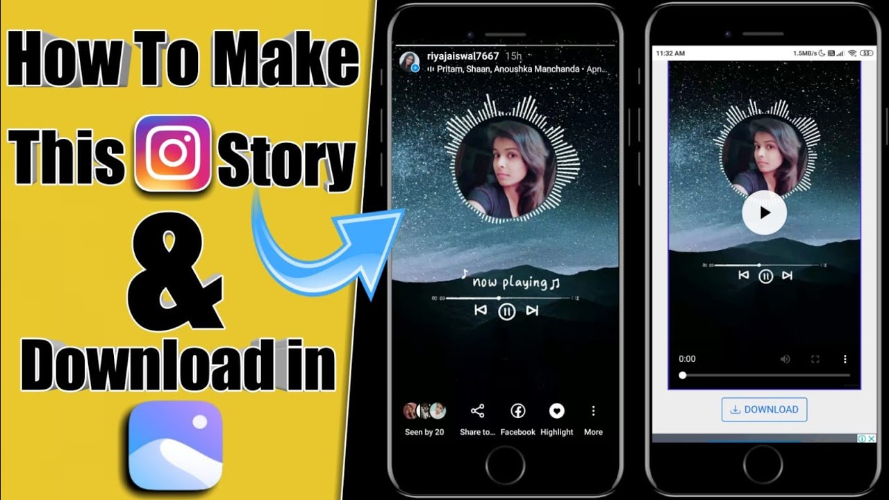 How To Make Instagram Photo Music Wave Story 2021 || Trending Music ...