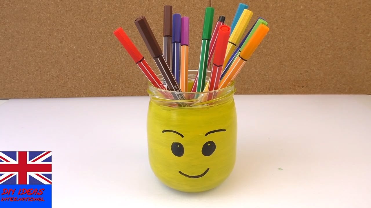How to make this Lego pencil pot - YouTube