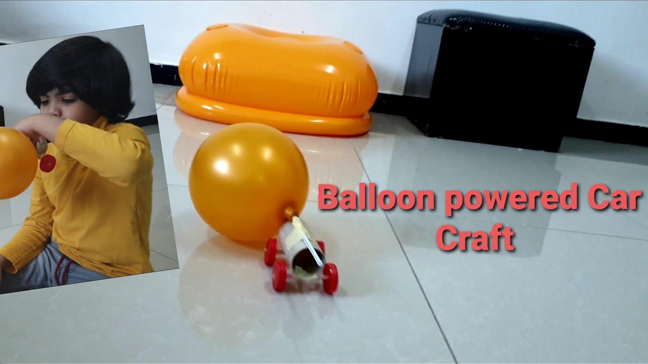 How to make a balloon powered car. #Air craft car with balloon,straw ...