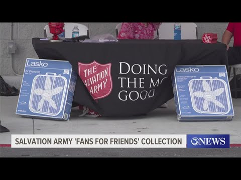 Salvation Army collects box fans for 'Fans for Friends' - YouTube