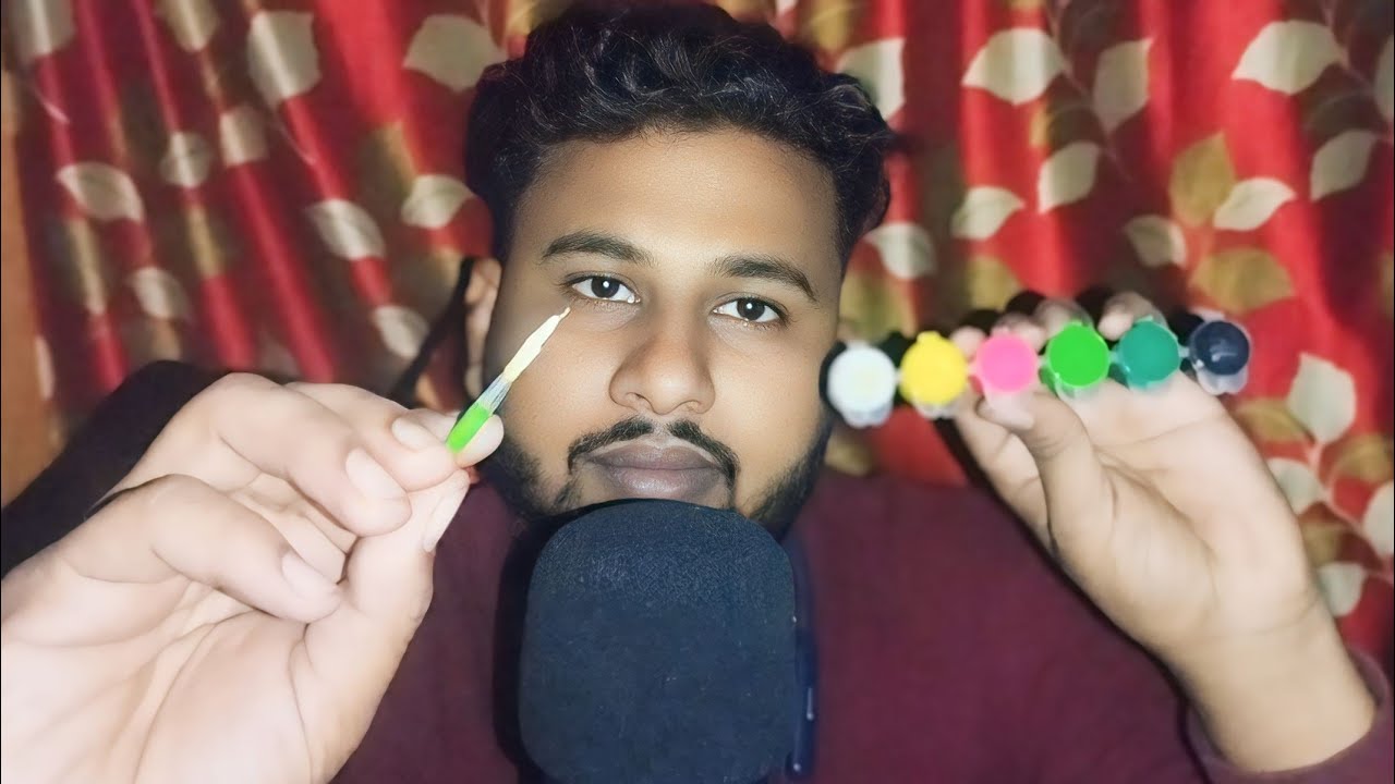 ASMR Face Makeup 💄|mouth sounds|relaxing mouth sounds - YouTube