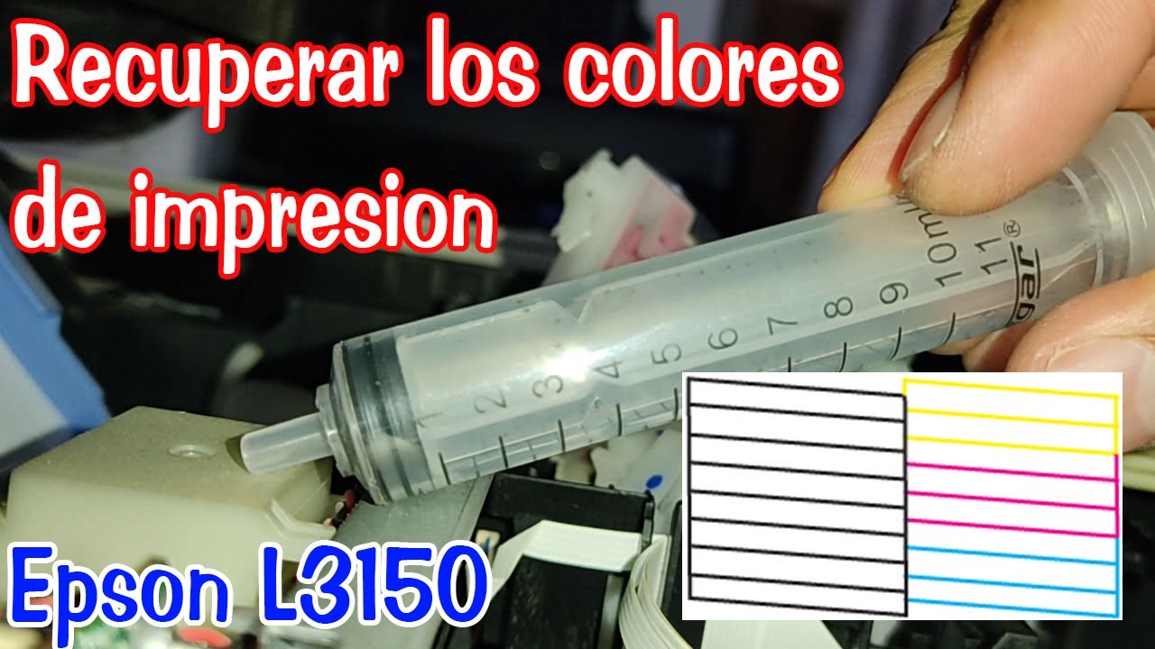 👌Reparacion de colores impresion Epson L3150 paso a paso - YouTube