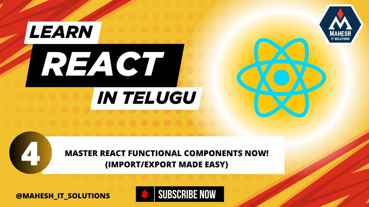 React Functional Components + Import/Export - YouTube