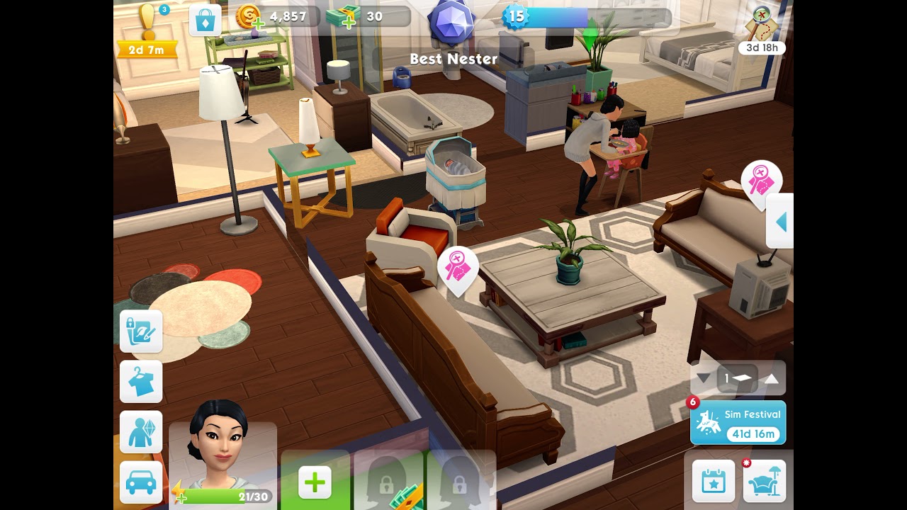 Sims Mobile getting kids ready for bed - YouTube