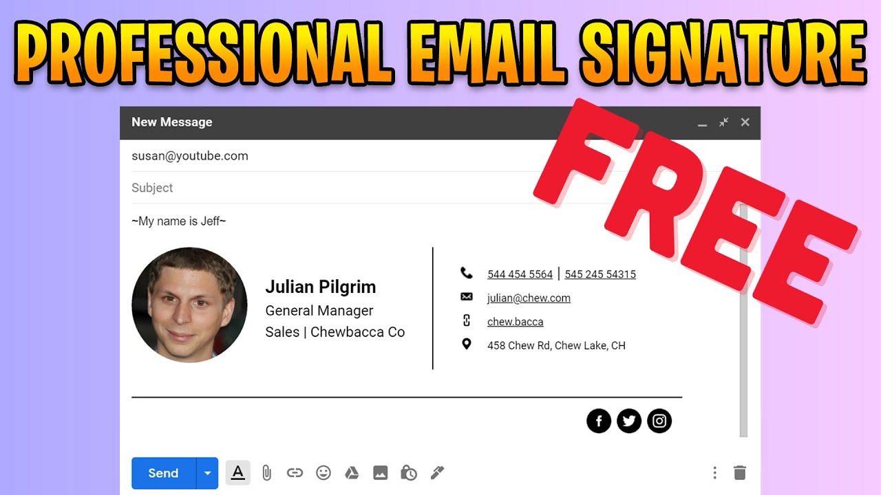 How to Create a Free Professional Email Signature - YouTube