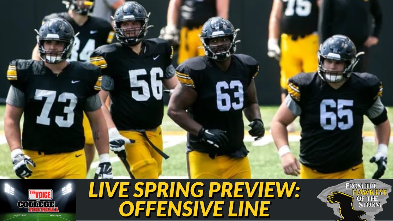 Iowa Hawkeyes LIVE 32 / SPRING FOOTBALL PREVIEW - Offensive Line - YouTube