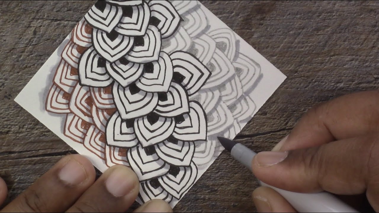 1 doodle a day || 1 easy pattern || 1 easy doodle - YouTube