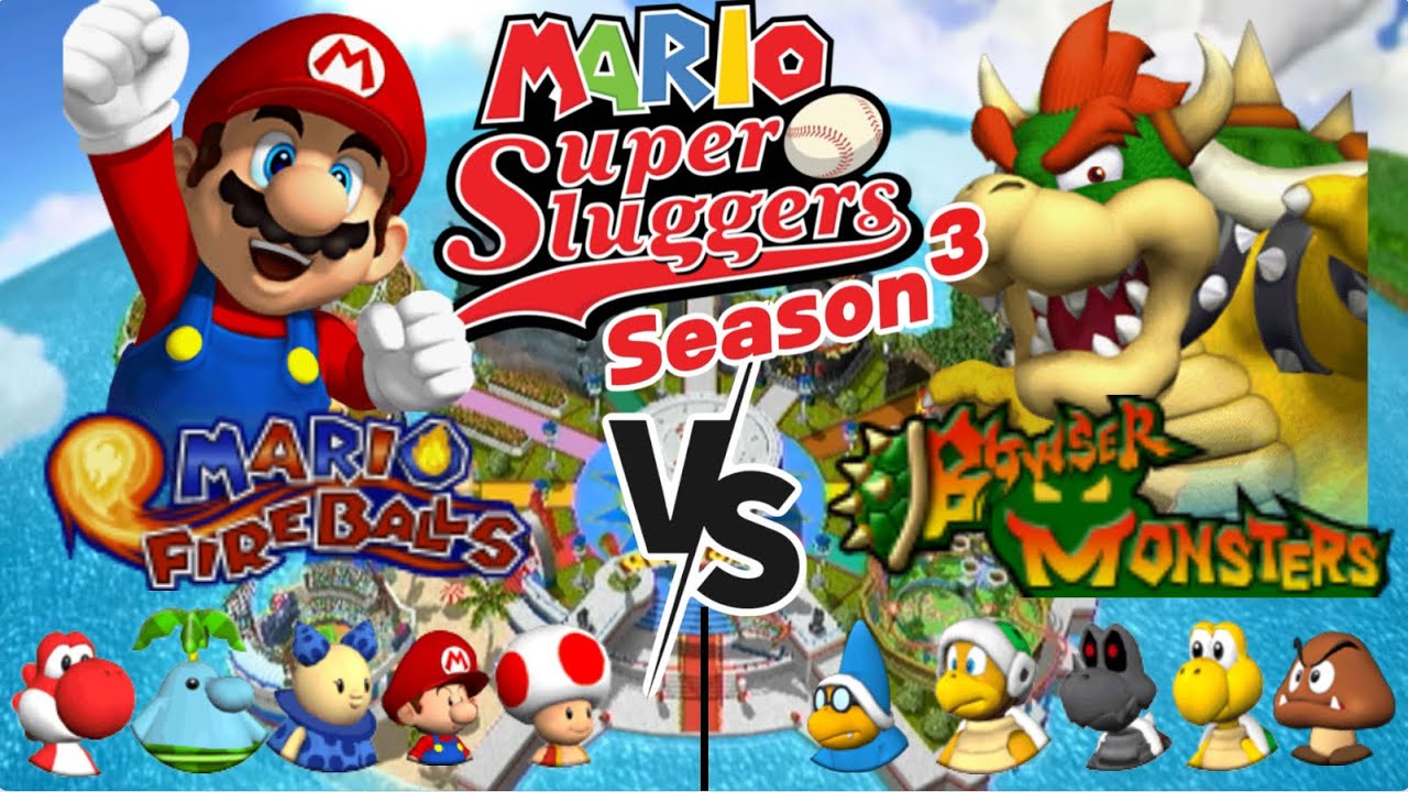 MARIO FIREBALLS VS BOWSER MONSTERS! Mario Super Sluggers Season 3 ...