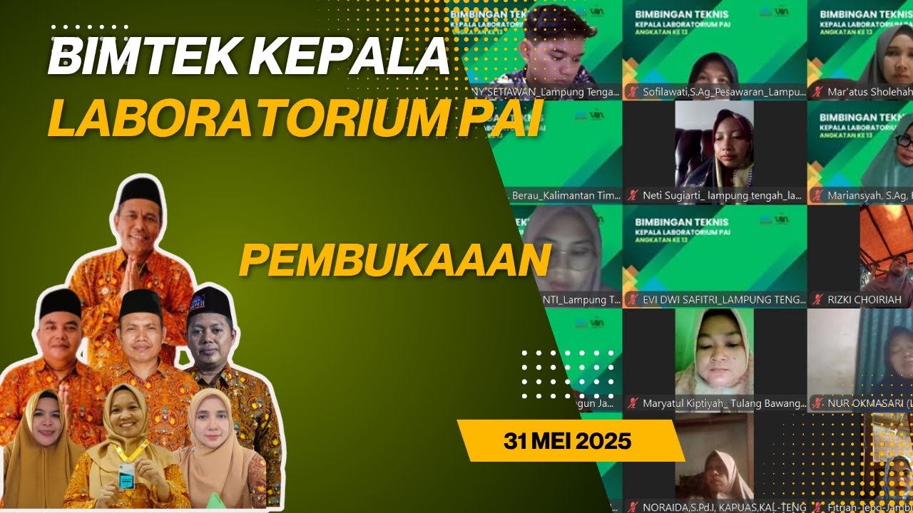 Bimtek Kepala Laboratorium PAI Angkatan 13 Kelas Kerjasama FITK UIN dan ...