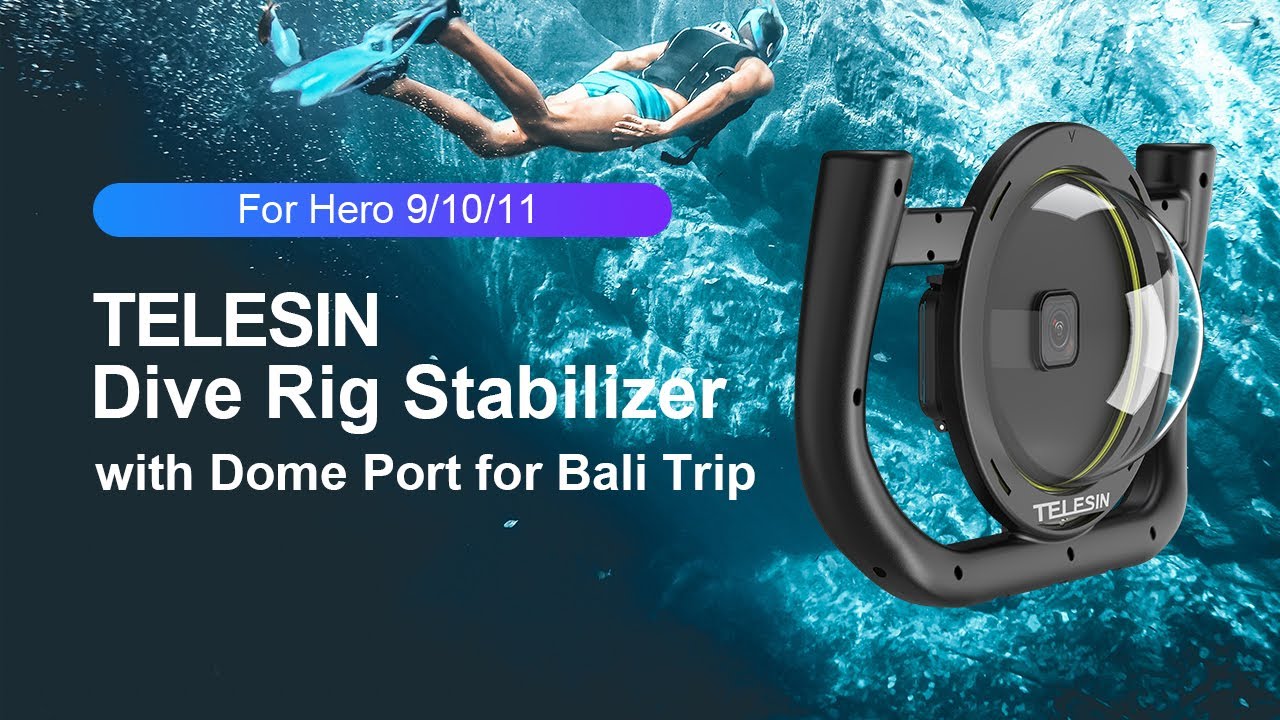 TELESIN Dive Rig Stabilizer with Dome Port for Bali Trip - YouTube