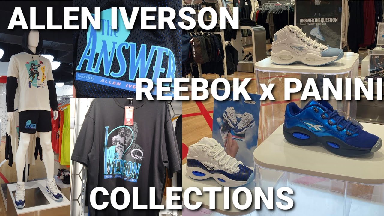 Allen Iverson Reebok Panini Prizm Collection Rookie Question Shoes Tees ...
