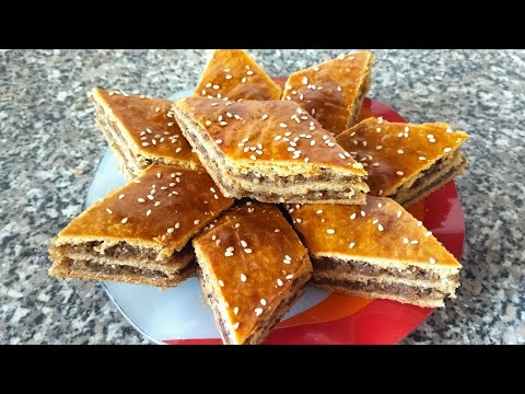 Paxlava hazirlanmasi Qozlu piroq Soçi paxlavası 3 qat paxlava