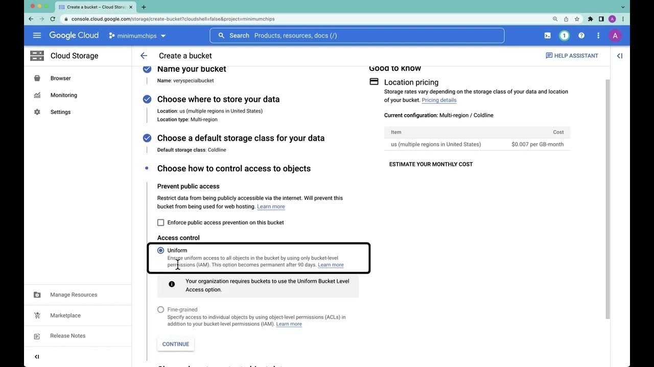 Google Cloud Backup and DR - Creating a Google Cloud Storage Bucket - YouTube