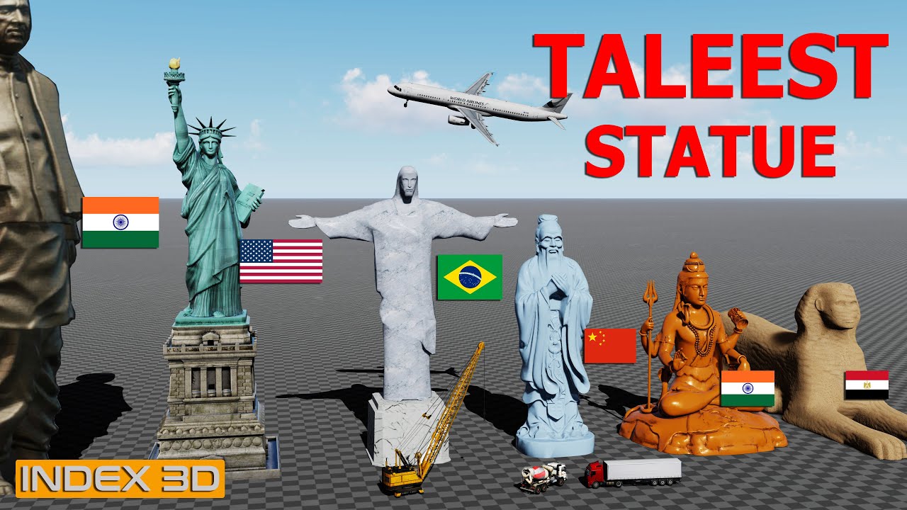 Tallest statue size comparison - YouTube
